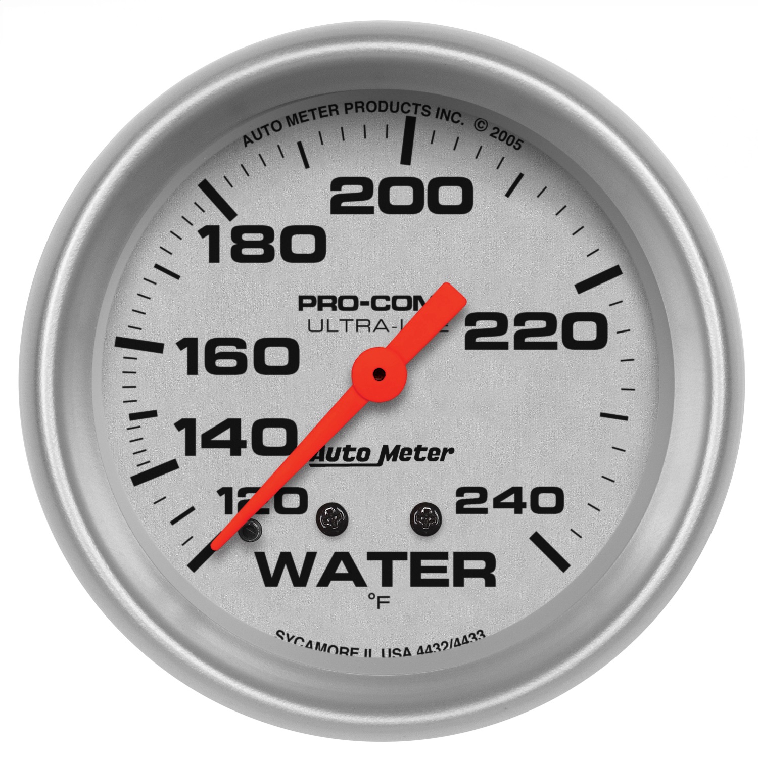 AutoMeter 4433 Ultra-Lite Mechanical Water Temperature Gauge ...