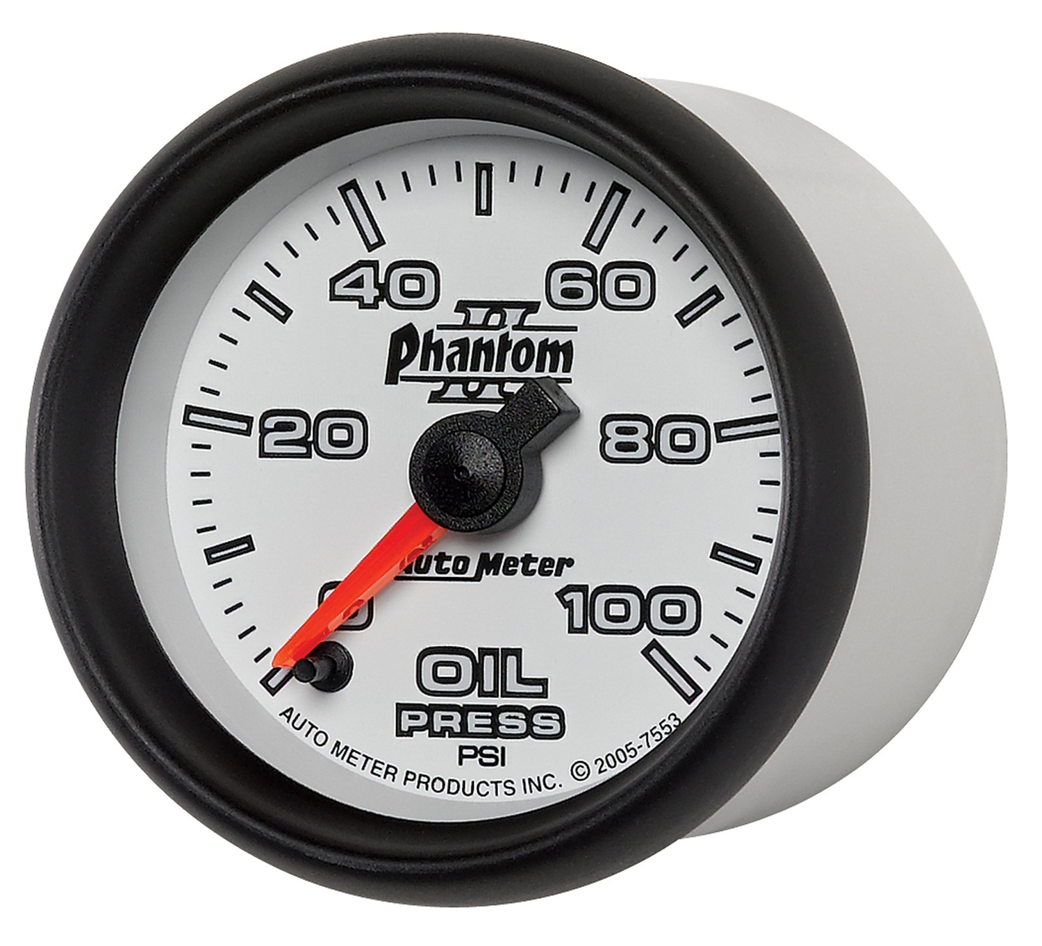 Autometer 7553 Phantom Ii Electric Oil Pressure Gauge 2 1/16" 0-100 Psi ...
