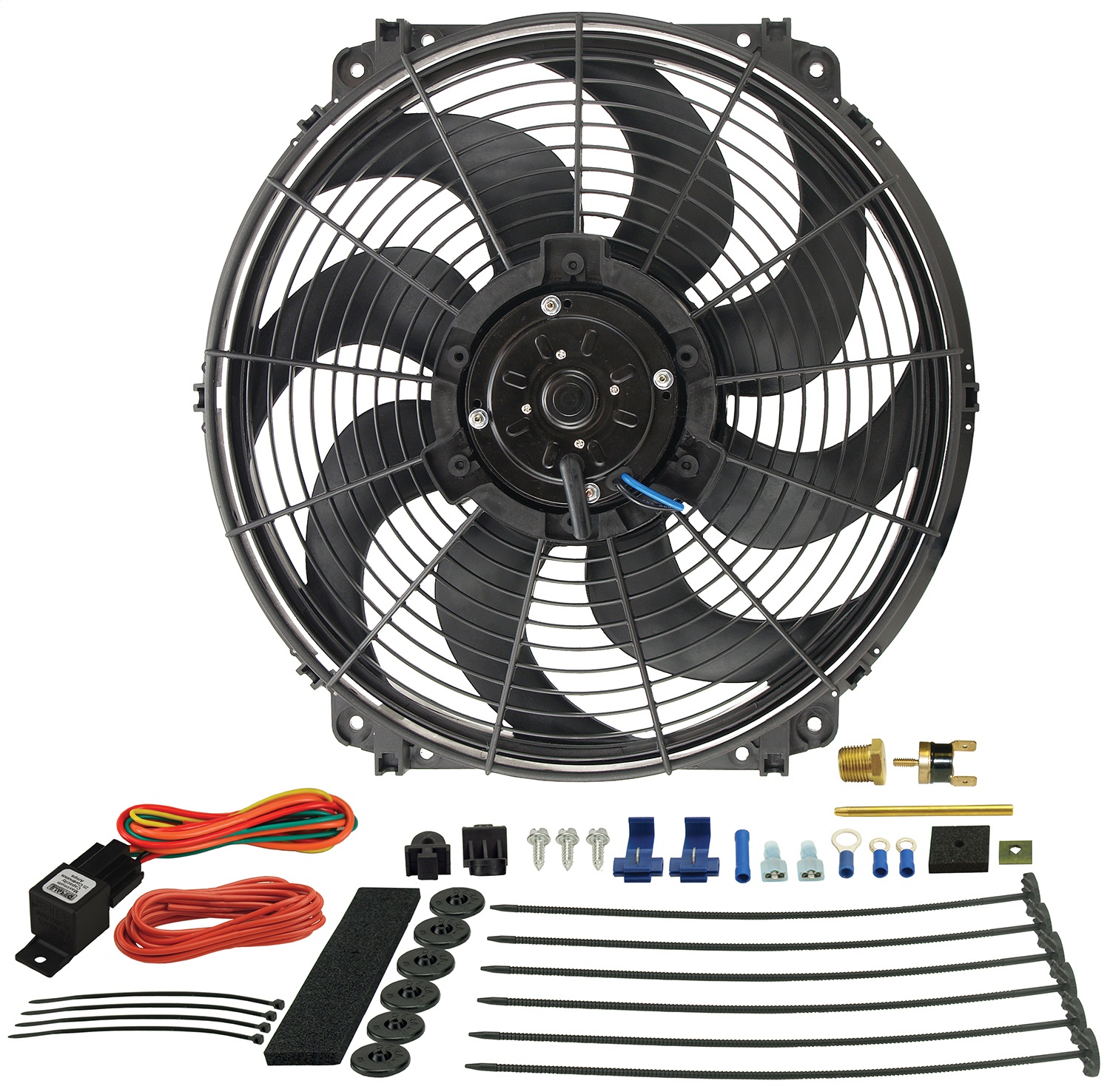 Derale 16016 Tornado Electric Fan And Dual Probe Fan Controller Kit ...